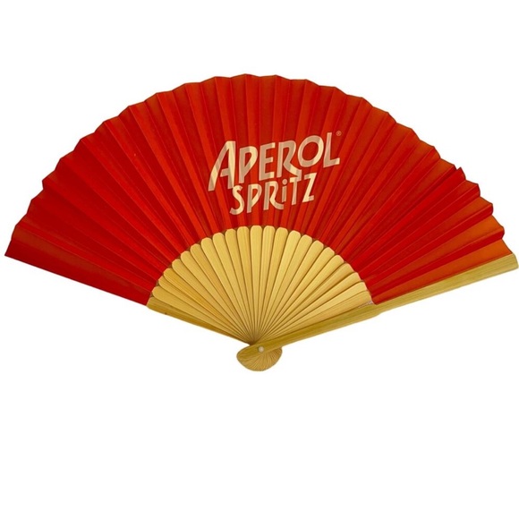 Accessories | Aperol Spritz Orange And Gold Fan | Poshmark